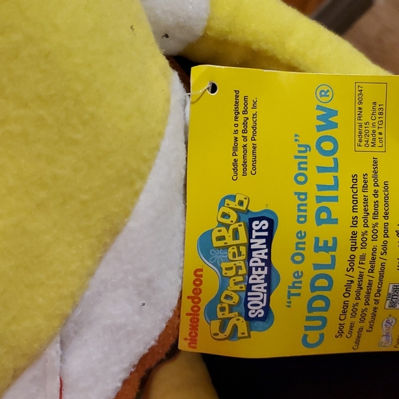 Toys | Spongebob Cuddle Pillow Plushie Nwt | Poshmark